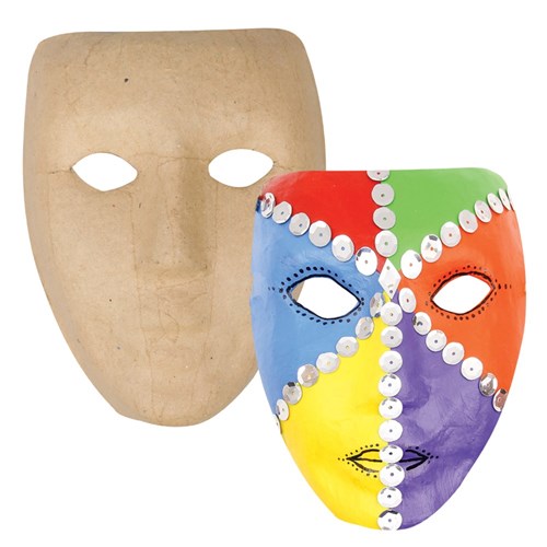 Papier Mache Full Face Mask Masks CleverPatch Art Craft Supplies
