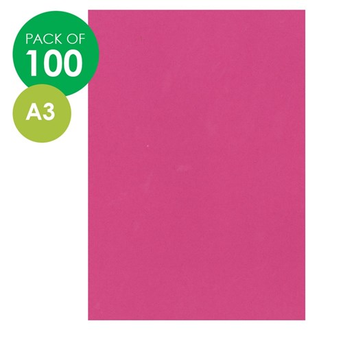 CleverPatch Cover Paper A3 Pink Pack of 100 Cover Paper CleverPatch Art Craft Supplies